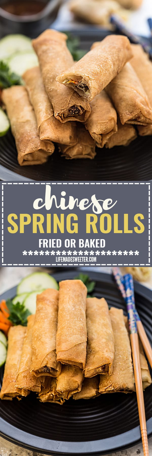 Chinese Spring Rolls (Egg Rolls) lifemadesweeter COLLAGE